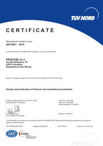 Certifications - Procosil